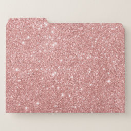 Elegant Chic Luxury Faux Glitter Rose Gold File Folder | Zazzle