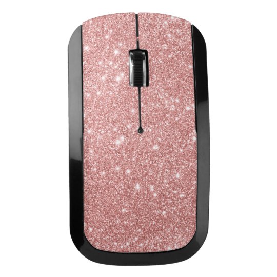 Elegant Chic Luxury Faux Glitter Rose Gold Wireless Mouse | Zazzle.com