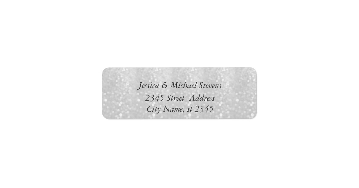 Elegant chic luxury glittery look label | Zazzle
