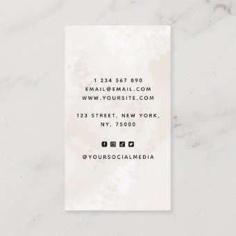 Elegant Chic Marble Add Your QR Code & Logo Simple Business Card | Zazzle