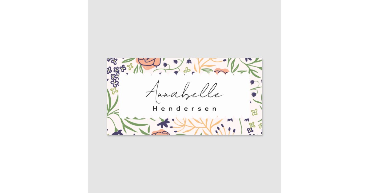 Elegant Chic Name Tag | Zazzle