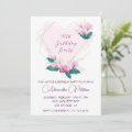 Elegant Chic Pink Floral 38th birthday Invitation | Zazzle