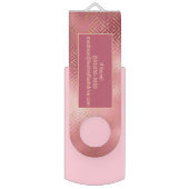 Elegant Chic Pink Gold Custom Flash Drive | Zazzle