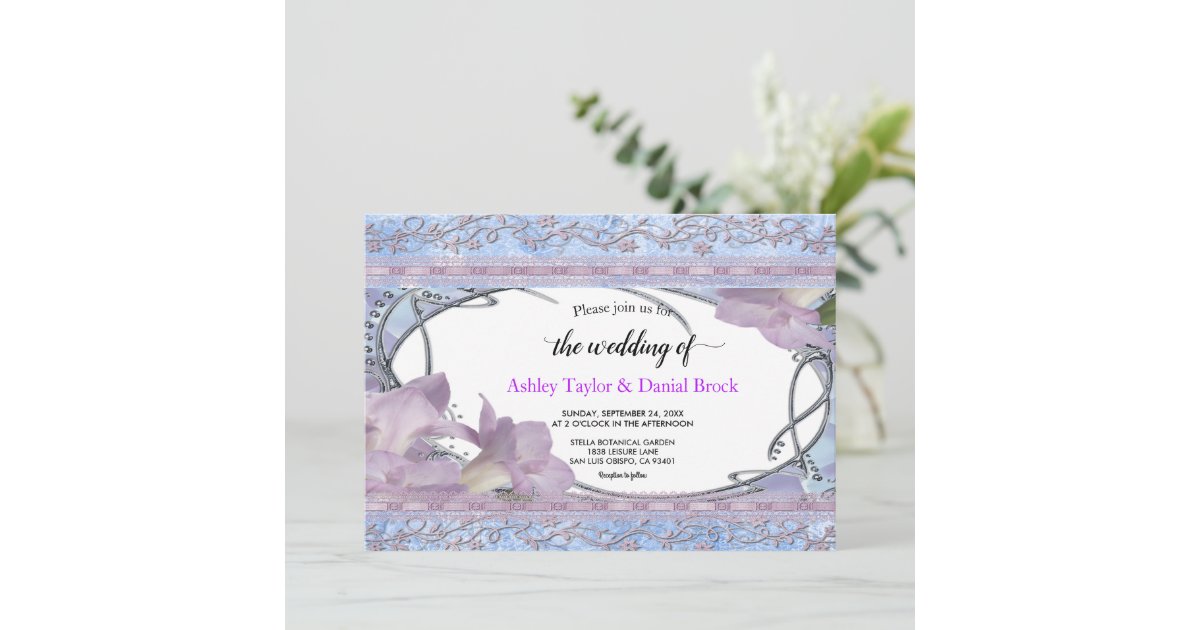 Elegant Chic Script Fancy Luxury Formal Wedding Invitation | Zazzle