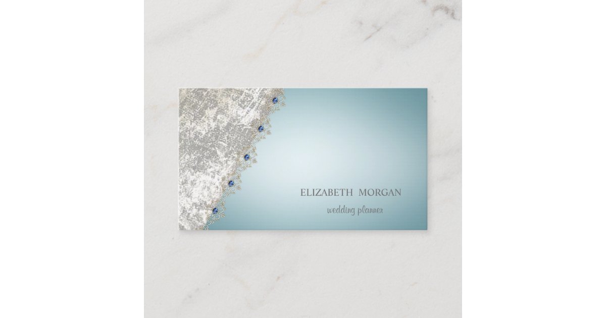 Elegant Chic Stylish,Blue Business Card | Zazzle