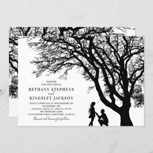Elegant Chic Tree Wedding Invitation | Zazzle