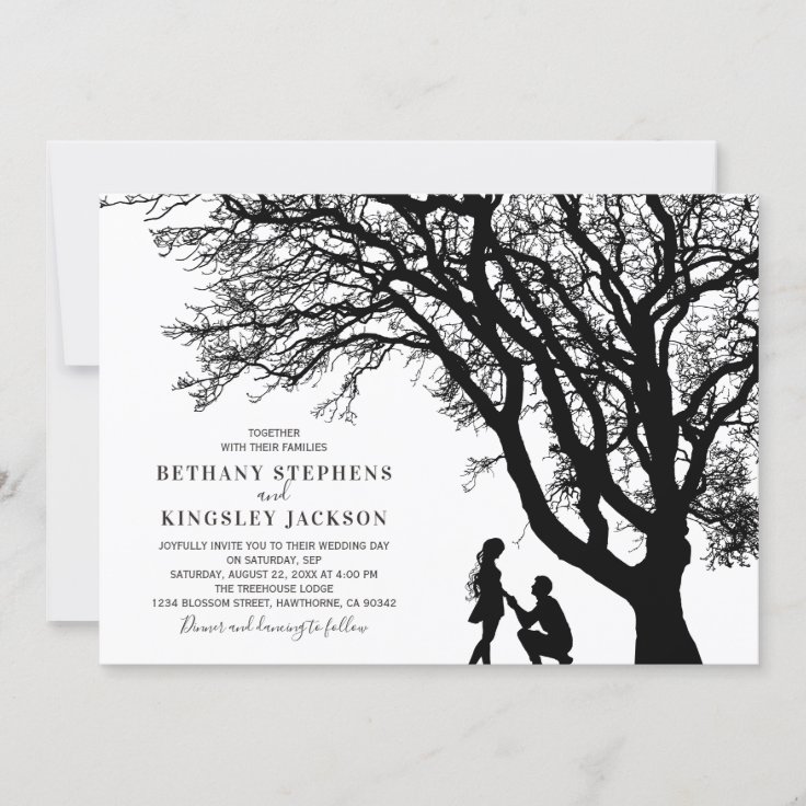 Elegant Chic Tree Wedding Invitation | Zazzle