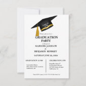 Elegant Chic Twin Double Graduation Party Invitation | Zazzle