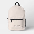 Elegant Chic Typography Blush Pink Feminine Printed Backpack | Zazzle