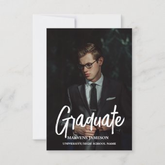 Elegant Chic Typography Graduation Party Invitation | Zazzle