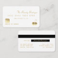 Elegant Chic White Gold Luxury Credit Card | Zazzle