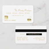 Elegant Chic White Gold Luxury Credit Card | Zazzle