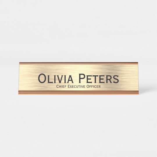 Elegant Chief Executive Officer Desk Name Plate | Zazzle.com