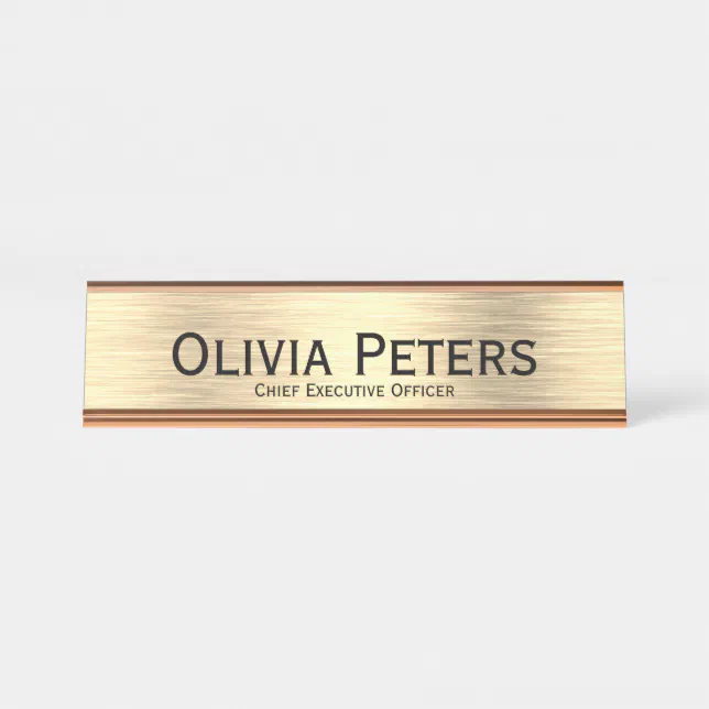 Elegant Chief Executive Officer Desk Name Plate | Zazzle