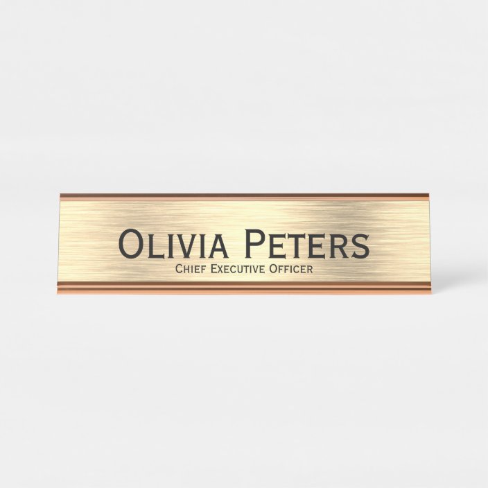 Elegant Chief Executive Officer Desk Name Plate | Zazzle.com