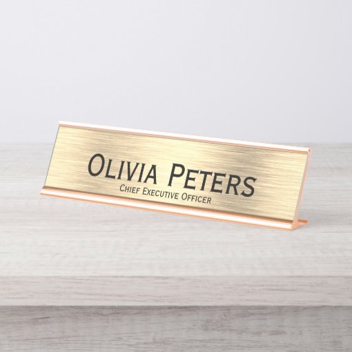 Elegant Chief Executive Officer Desk Name Plate | Zazzle
