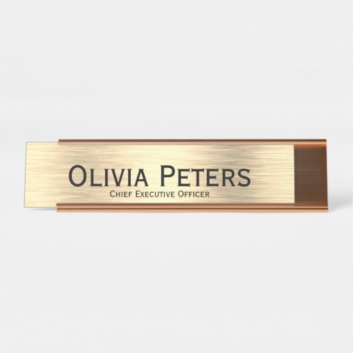 Elegant Chief Executive Officer Desk Name Plate | Zazzle
