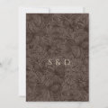 Elegant Chocolate Mocha Wedding Templat invitation | Zazzle
