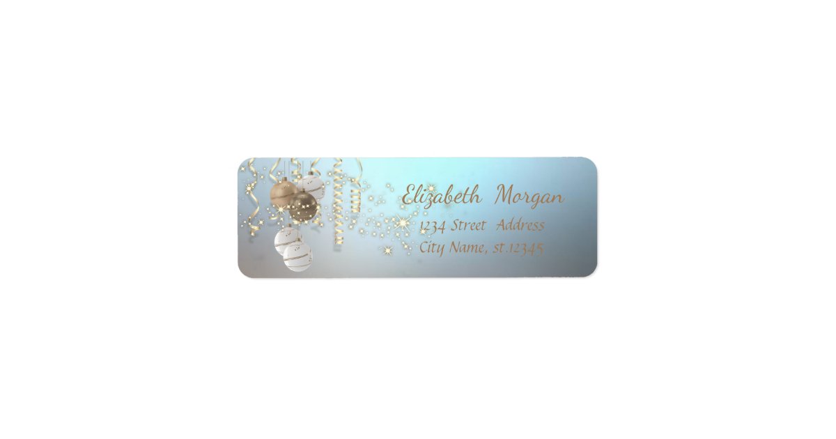Elegant Christmas Balls ,Sparkle,Blue Label | Zazzle