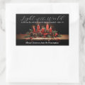 Elegant Christmas Bible Verse Light of the World Rectangular Sticker ...