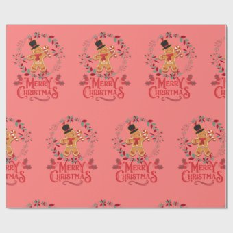 elegant christmas gingerbread Wrapping Paper | Zazzle