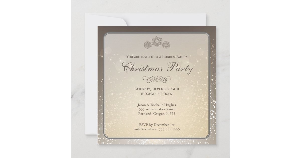 Elegant Christmas Invitation | Zazzle