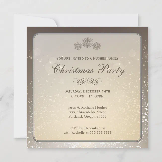 Elegant Christmas Invitation | Zazzle