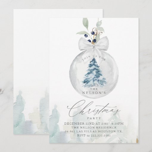 Elegant Christmas Party Invitation | Zazzle