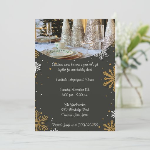 Elegant Christmas Party Invitation | Zazzle