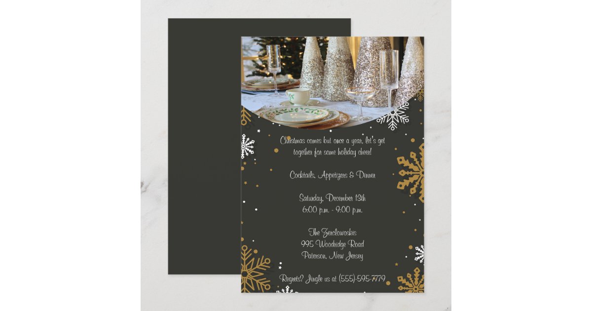 Elegant Christmas Party Invitation | Zazzle