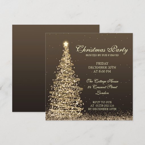Elegant Christmas Party Invitation | Zazzle
