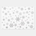 Elegant Christmas snowflake pattern Wrapping Paper Sheets | Zazzle