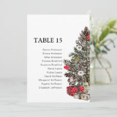 Elegant Christmas Table Card Numbers Seating Chart | Zazzle