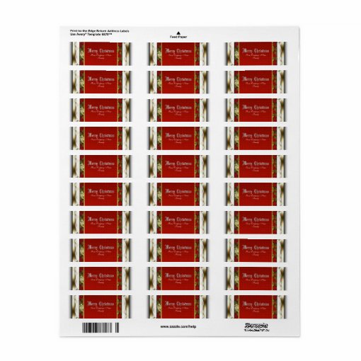 Elegant Christmas traditional snow Label | Zazzle