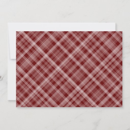 Elegant Christmas Tree Red Plaid Christmas Party Invitation | Zazzle