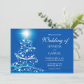 Elegant Christmas Tree Sparkle Wedding Invitation | Zazzle