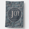 Elegant Christmas Typography JOY House Flag | Zazzle