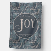 Elegant Christmas Typography JOY House Flag | Zazzle