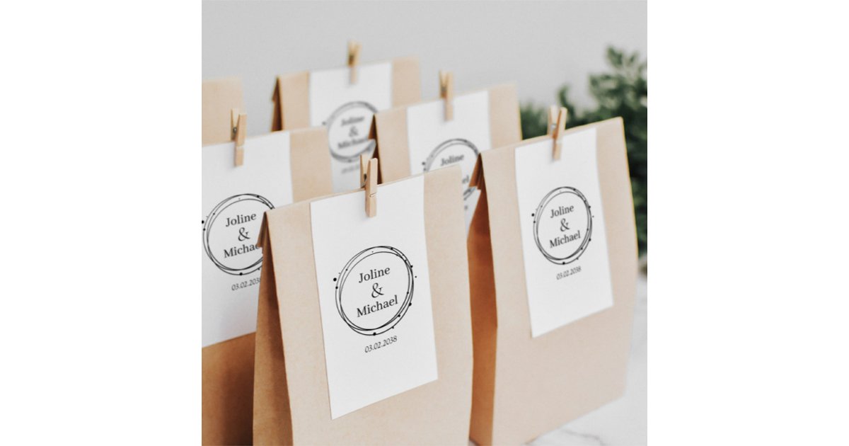 Elegant, Circle, Weddings Rubber Stamp | Zazzle