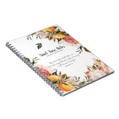 Elegant Citrus Botanical Monogram Quiet Time Notebook | Zazzle