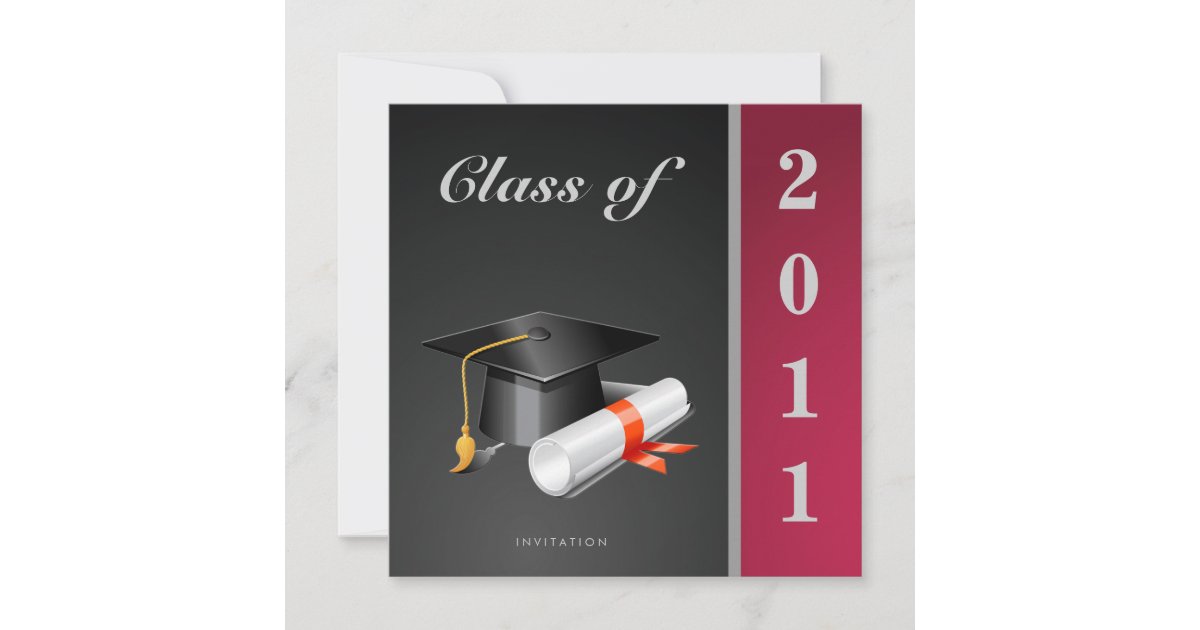 Elegant Class of 2011 Graduation Invitation | Zazzle