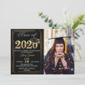 Elegant Class of 2020 Graduation Party Photo Invitation | Zazzle