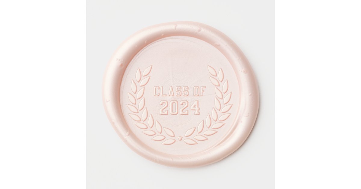 Elegant Class of 2024 School College Graduation Wax Seal Sticker | Zazzle