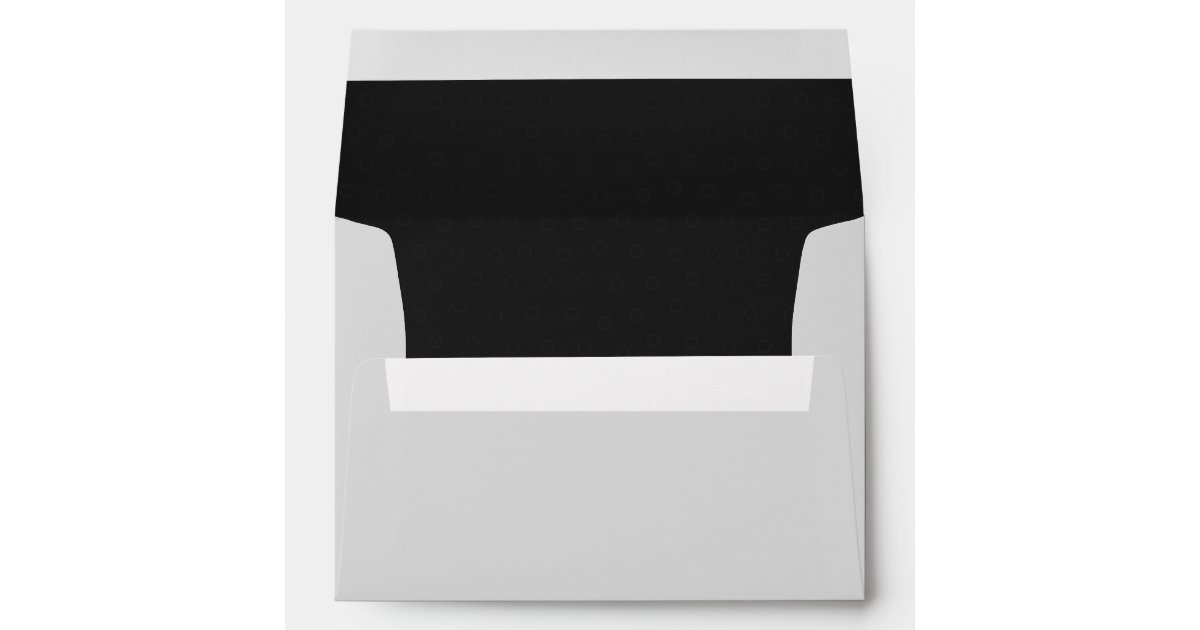 Elegant Classic Black Lined Envelope | Zazzle.com
