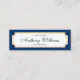 Elegant classic blue and gold graduation name card | Zazzle