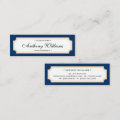 Elegant classic blue and gold graduation name card | Zazzle