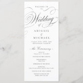 Elegant classic calligraphy vintage wedding program | Zazzle