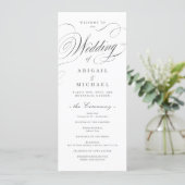 Elegant classic calligraphy vintage wedding program | Zazzle
