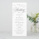 Elegant classic calligraphy vintage wedding program | Zazzle