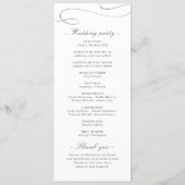 Elegant classic calligraphy vintage wedding program | Zazzle